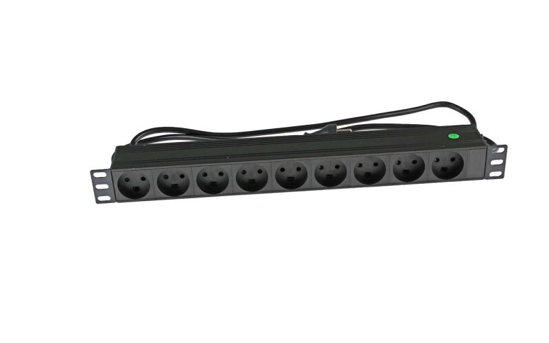 El-panel 9 udtag m/jord 2,0m - Coferro Cables